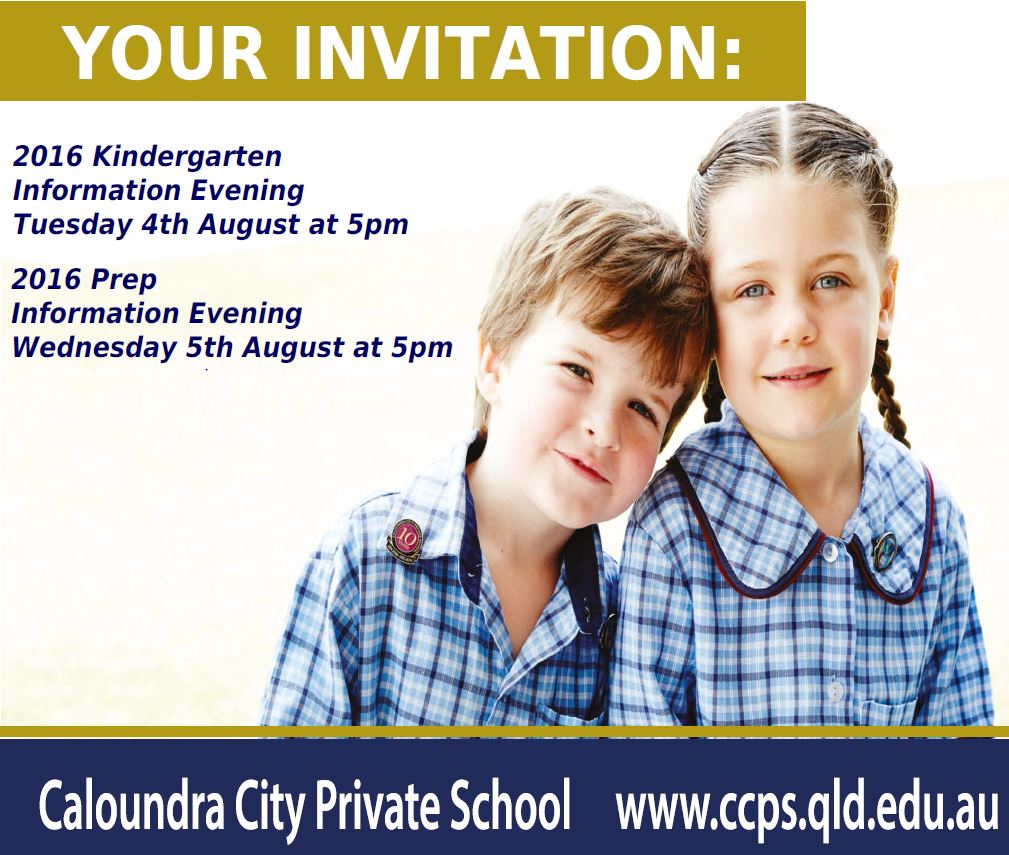 2016 Kindy and Prep Info Evening - Caloundra City Private School